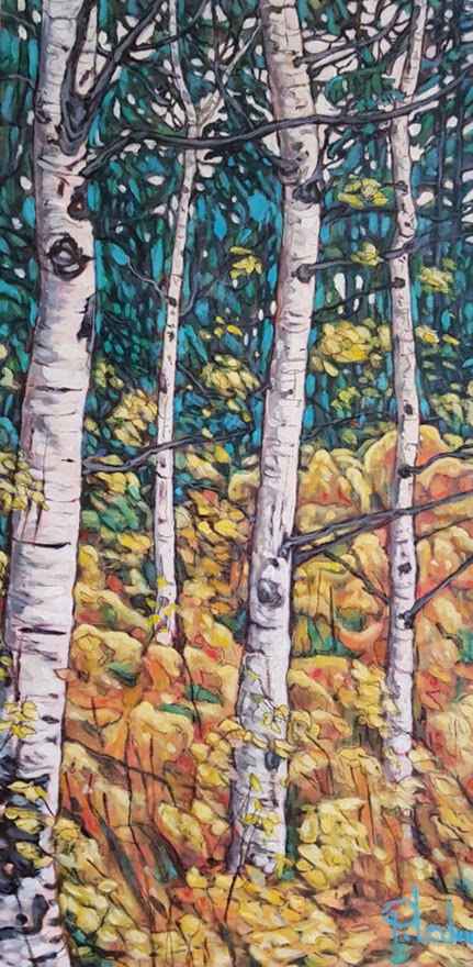new painting: “September on the Whitecroft Waterfall Path” – The Tipsy Pine